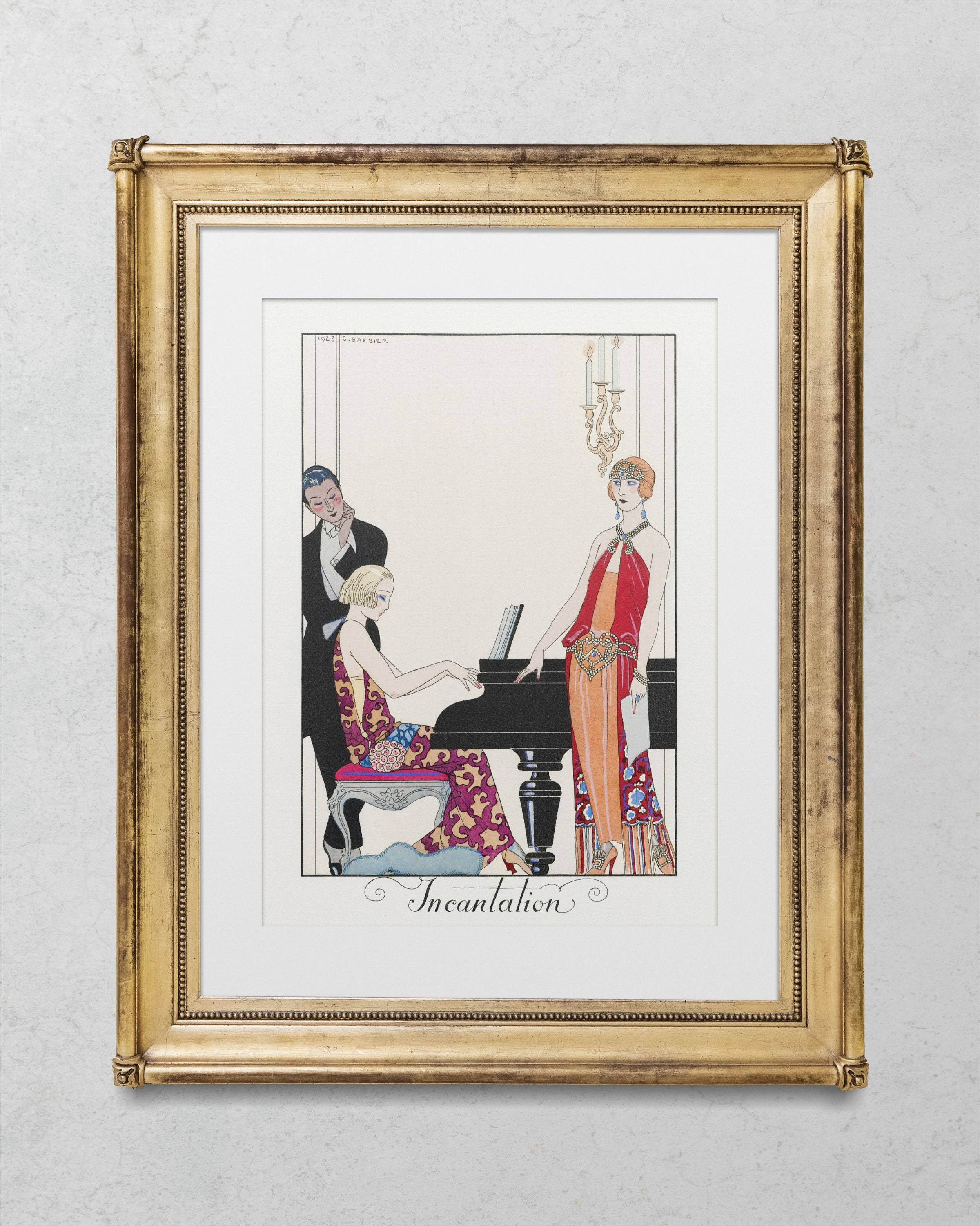 55 Vintage Fashion Prints, George Barbier Illustrations, Art Deco Wall ...