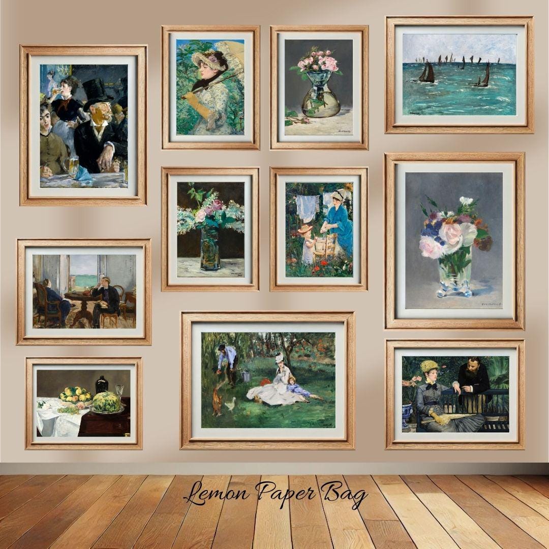 Édouard Manet Wall Art Print Set of 11, Impressionist Wall Decor ...