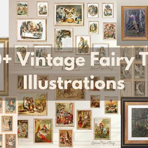 Vintage Fairy Tale Bundle Wall Art Set of 150, Vintage Children's Story ...