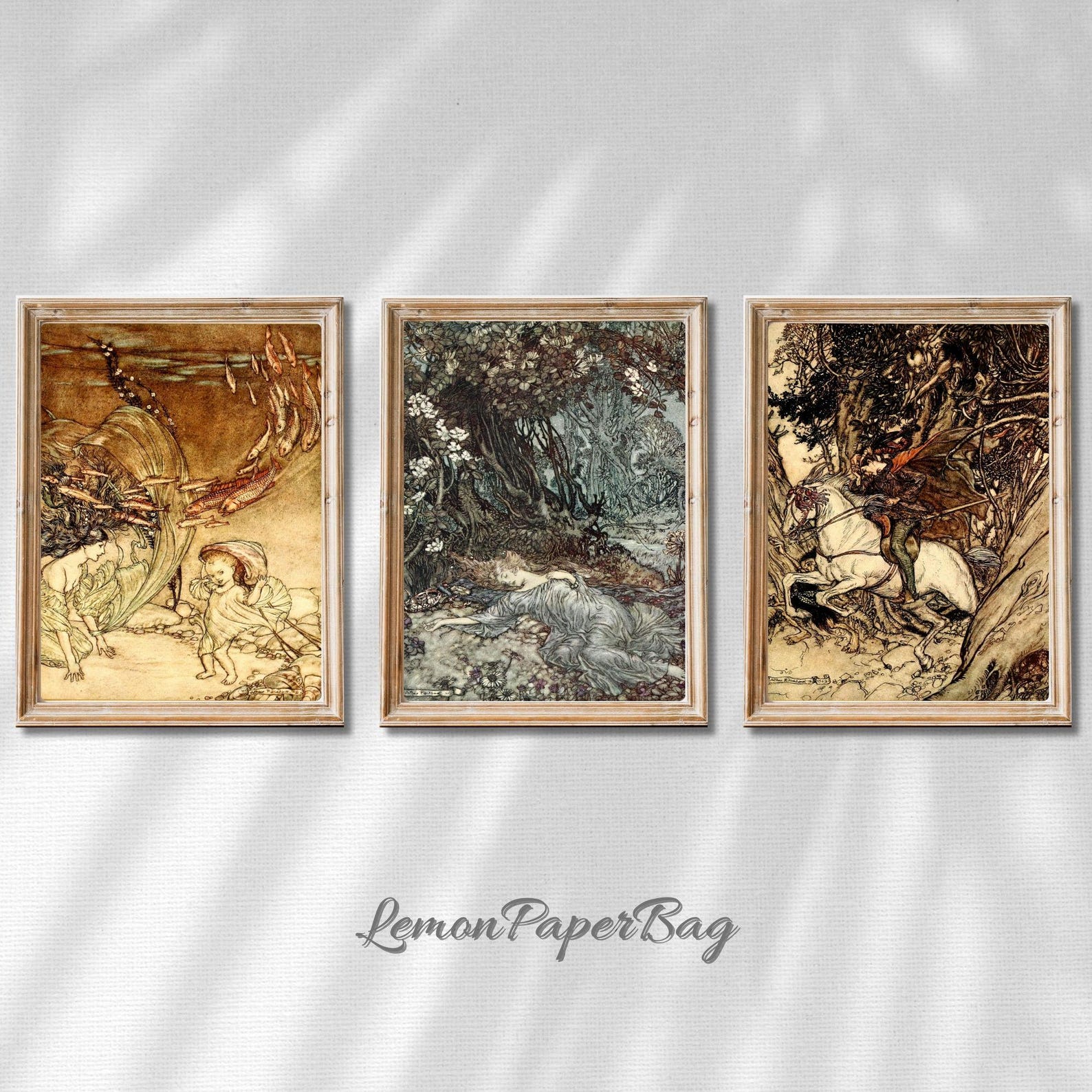 Arthur Rackham Art Prints, Vintage Fairy Tale Illustrations Set ...