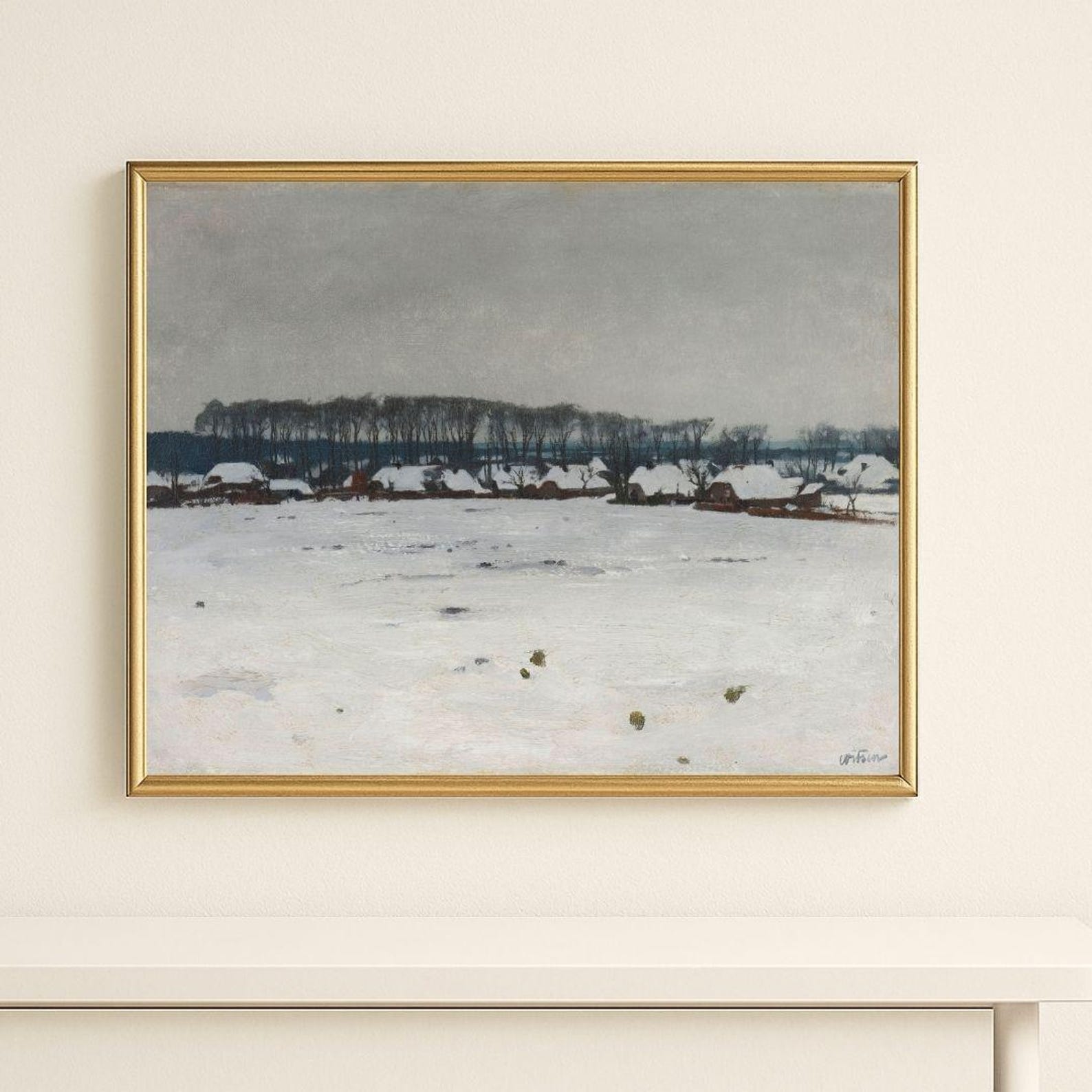 Winter Gallery Wall Art Set of 11, Vintage Snowy Landscape Prints, Cozy ...