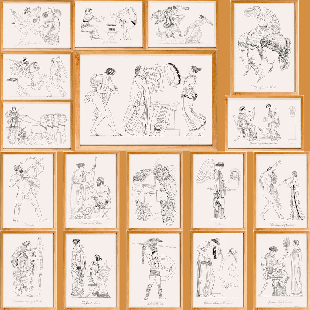 Ancient Greek Art Gallery Set of 18, Ancient Greece Art Prints, Digital ...