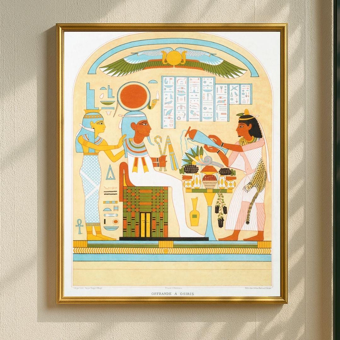 Ancient Egyptian Wall Art, Papyrus Style Print, Hieroglyphic Poster ...