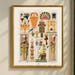 Ancient Egyptian Wall Art Set of 5, Printable Hieroglyph Prints, Egypt ...