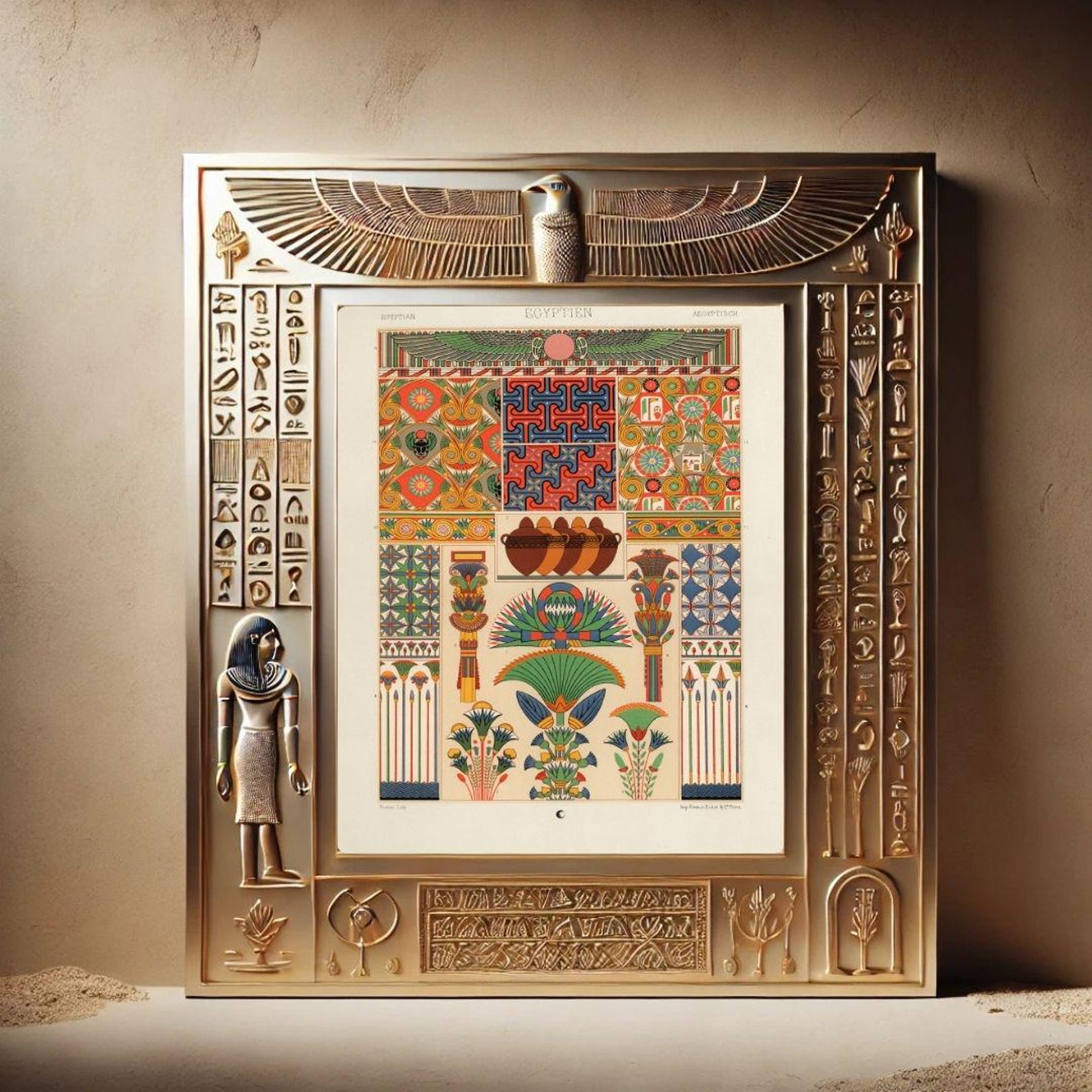 Ancient Egyptian Wall Art Set of 5, Printable Hieroglyph Prints, Egypt ...