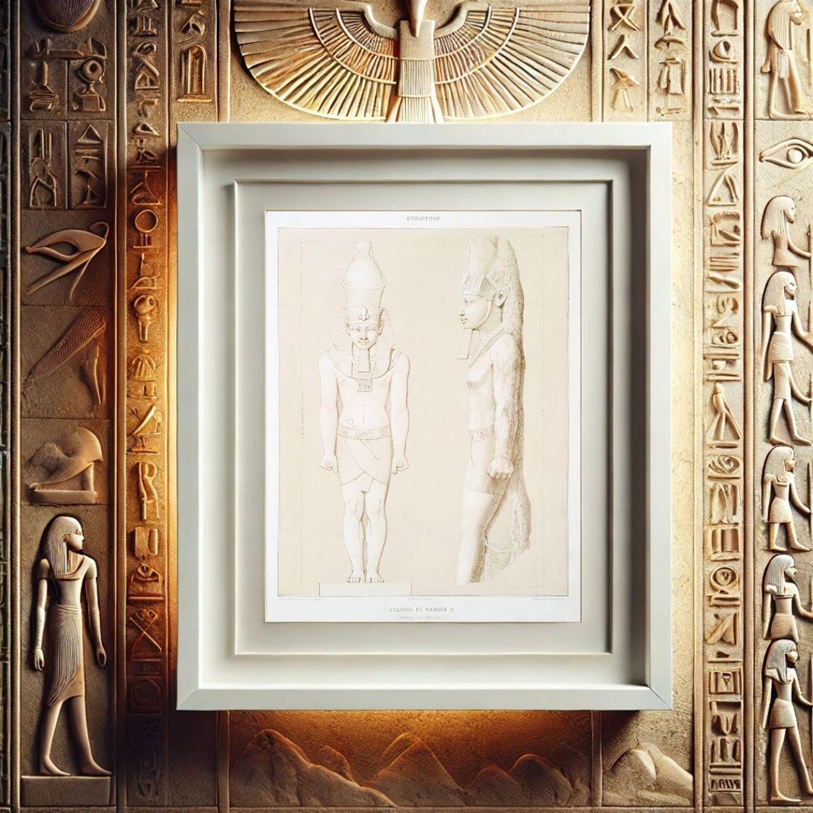 Ancient Egypt Wall Art Print, Ramses II Egyptian Pharaoh Printable Wall ...