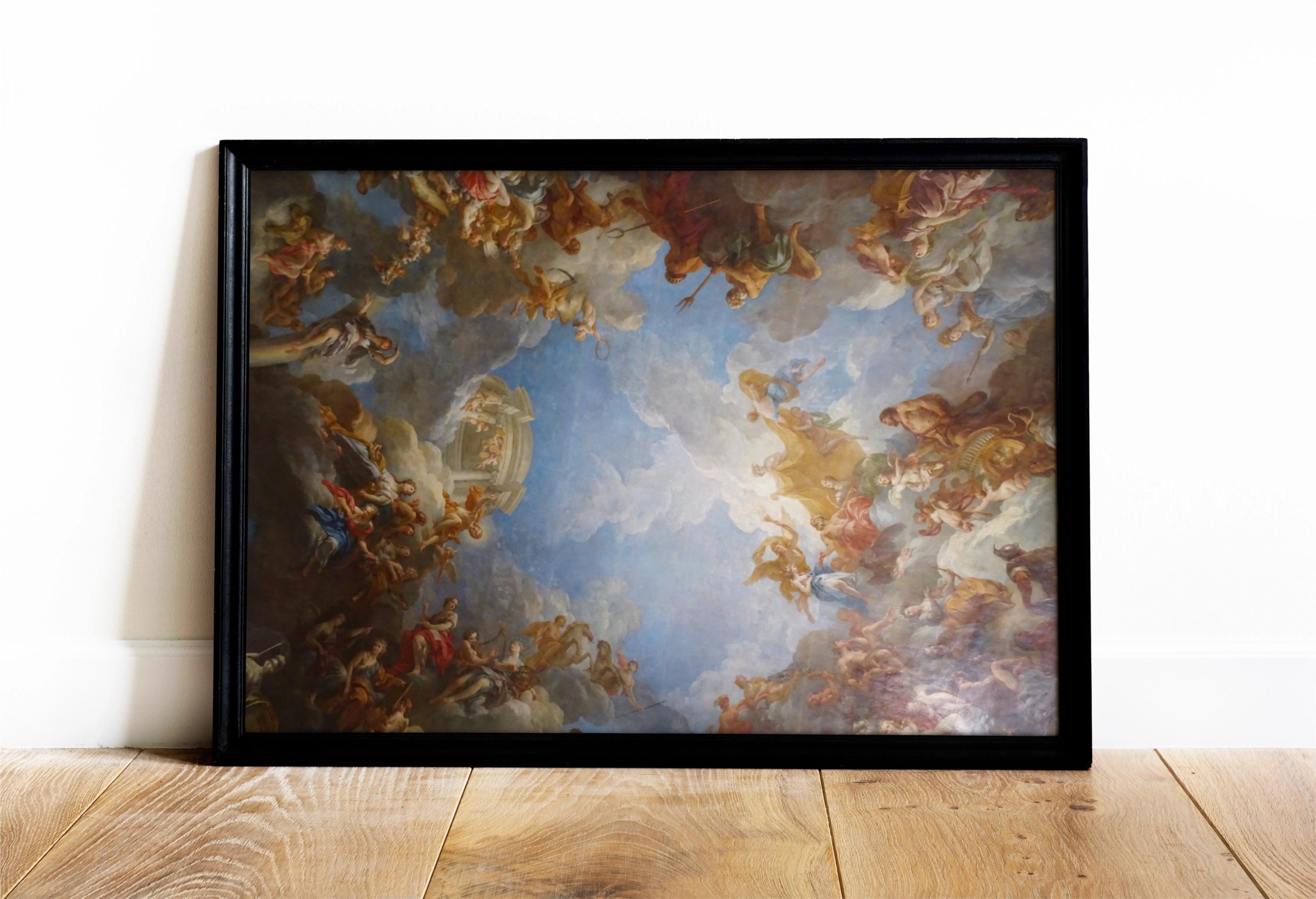 Vintage Rococo Style Wall Art Print, Mythological Scene Wall Decor ...