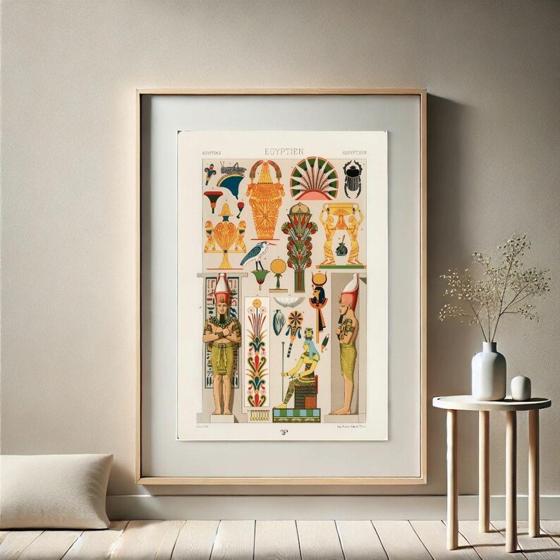 Ancient Egyptian Wall Art Set of 5, Printable Hieroglyph Prints, Egypt ...
