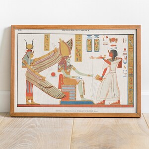 Ancient Egyptian Wall Art Set of 8, Vintage Egypt Prints, Hieroglyphic ...