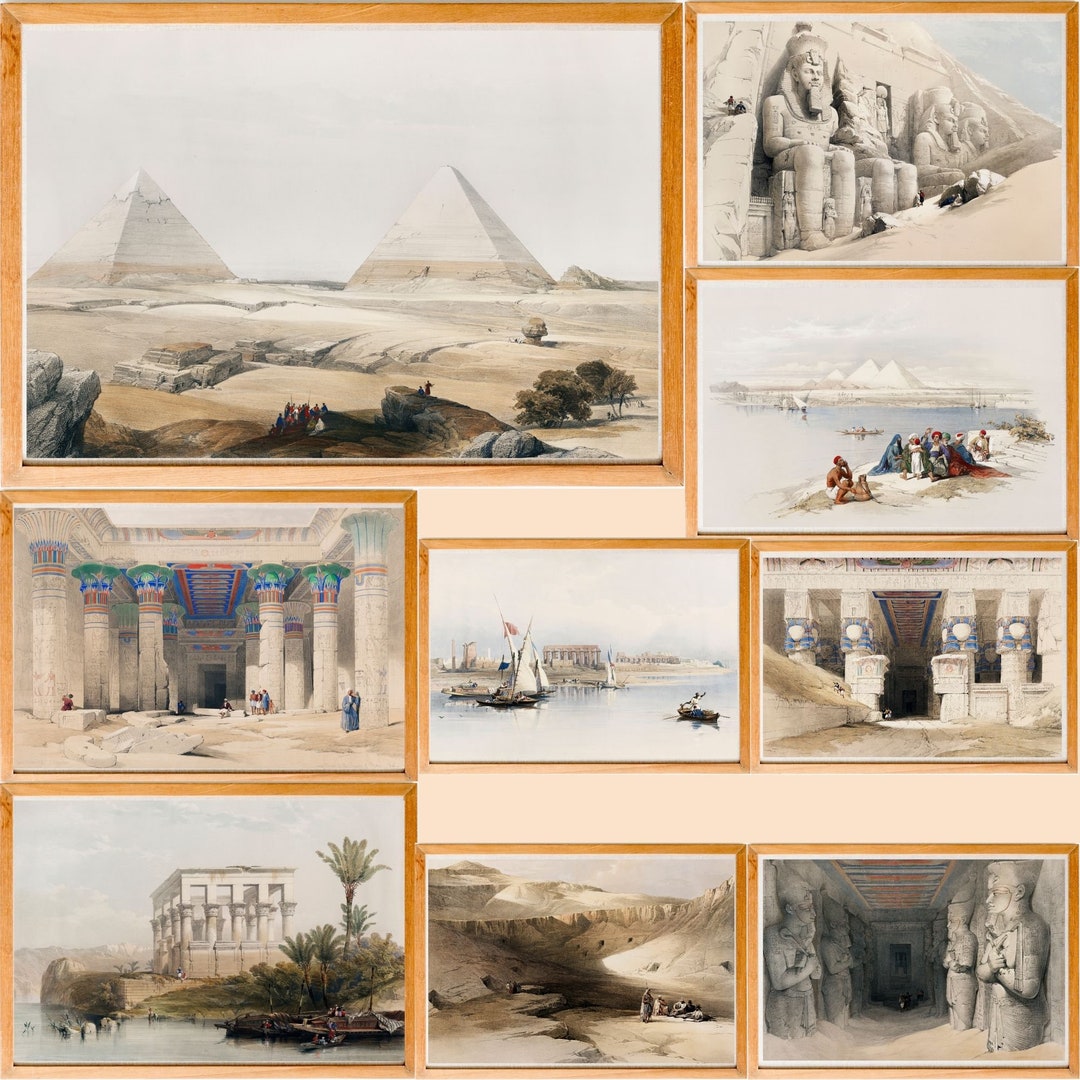 Ancient Egyptian Wall Art Print Set of 9, Ancient Egypt Prints ...