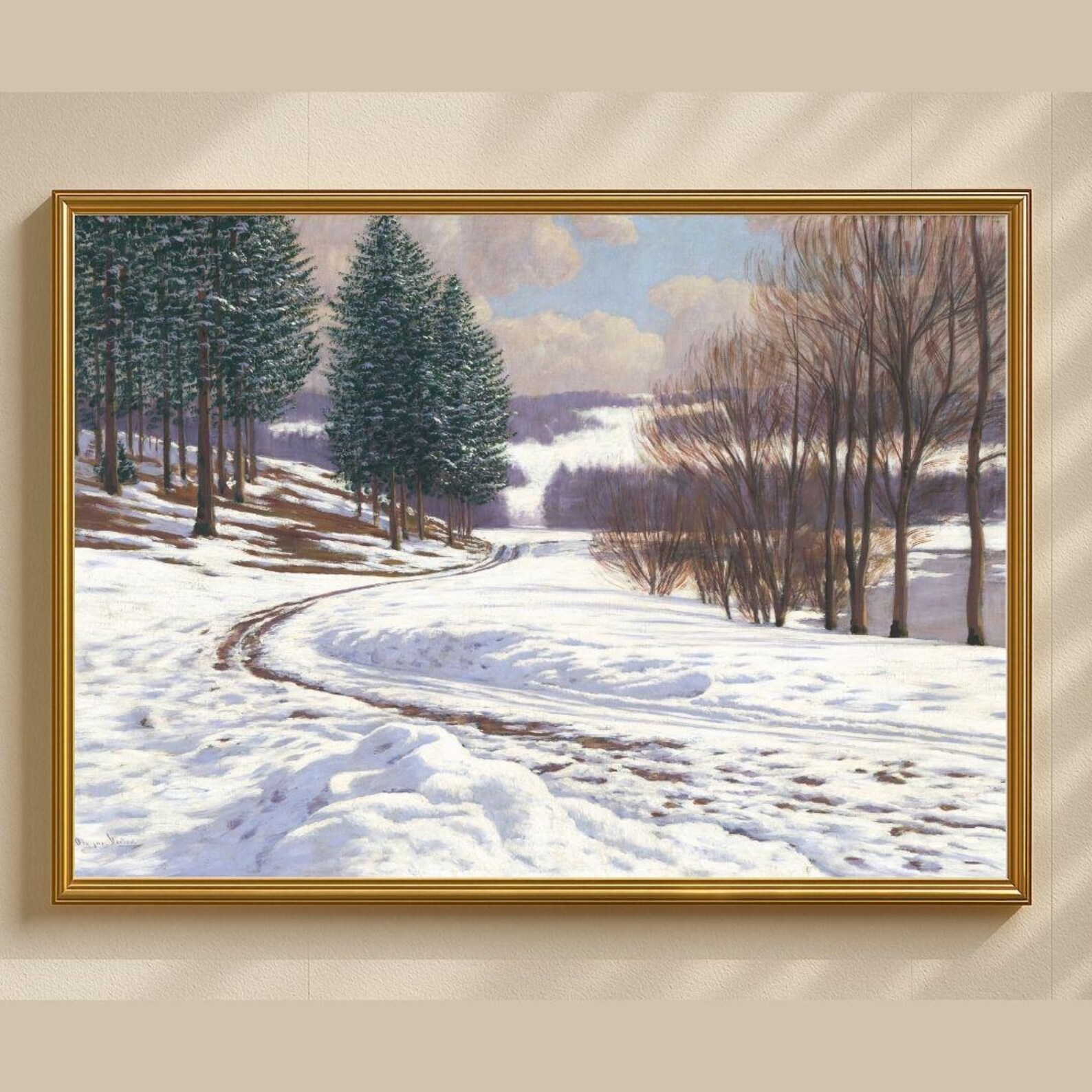 Winter Gallery Wall Art Set of 11, Vintage Snowy Landscape Prints, Cozy ...