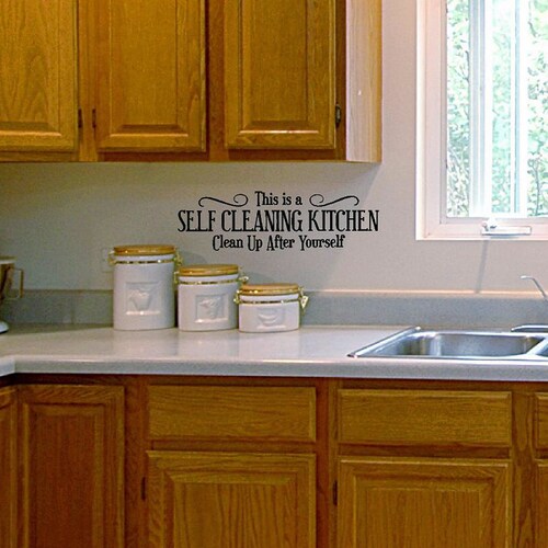 Funny Humorous Clean Kitchen Sign This is a Self-cleaning - Etsy
