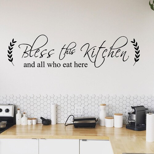 Bless This Little Kitchen Wall Decal Farmhouse Decor Wall - Etsy