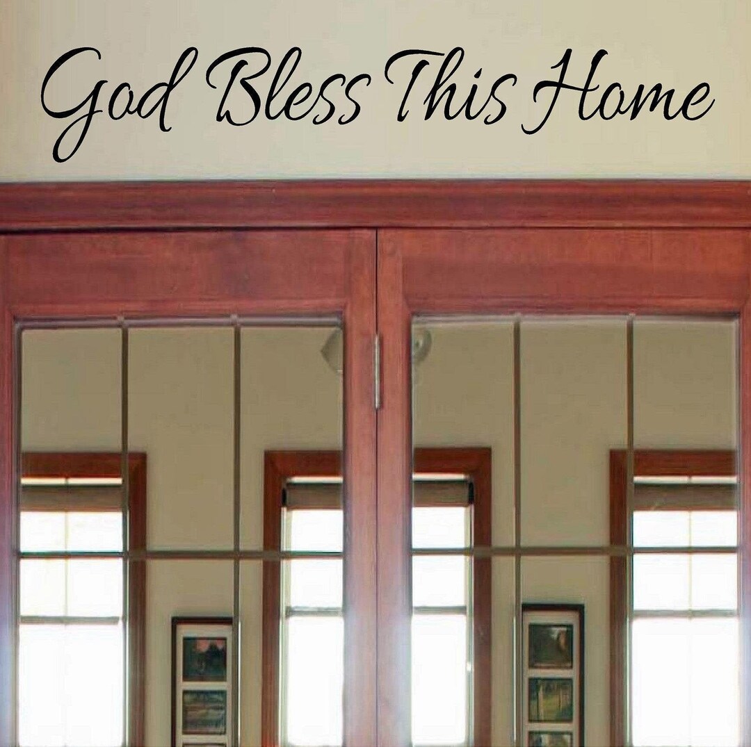 God Bless This Home Vinyl Wall Decal God Decal Home Decor - Etsy