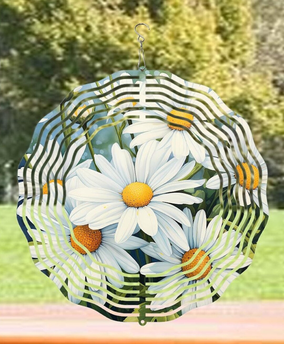 Daisy Wind Spinner, Yard Decor, Daisy, Porch Decor, Metal Art - Etsy