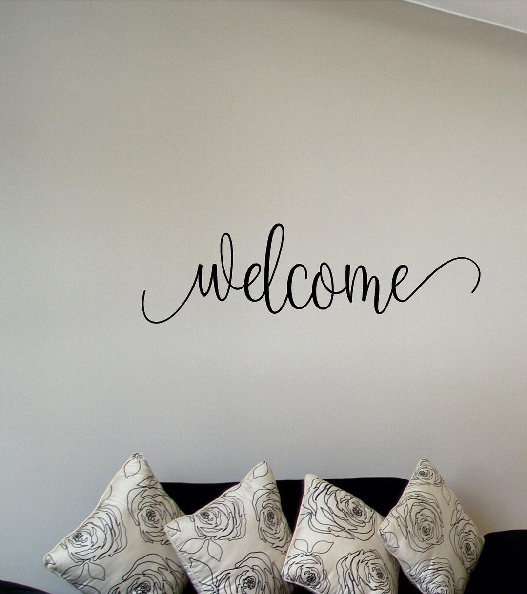 Welcome Vinyl Wall Decal Home Decor Wall Decal Door Decal - Etsy