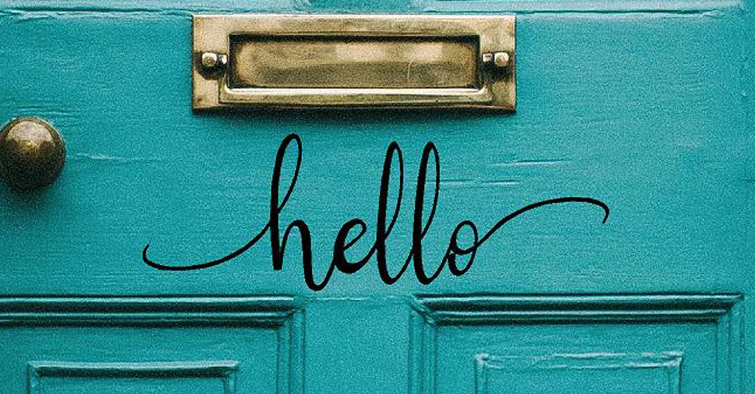 Hello Vinyl Wall Decal: Home Decor, Door Decal - Etsy