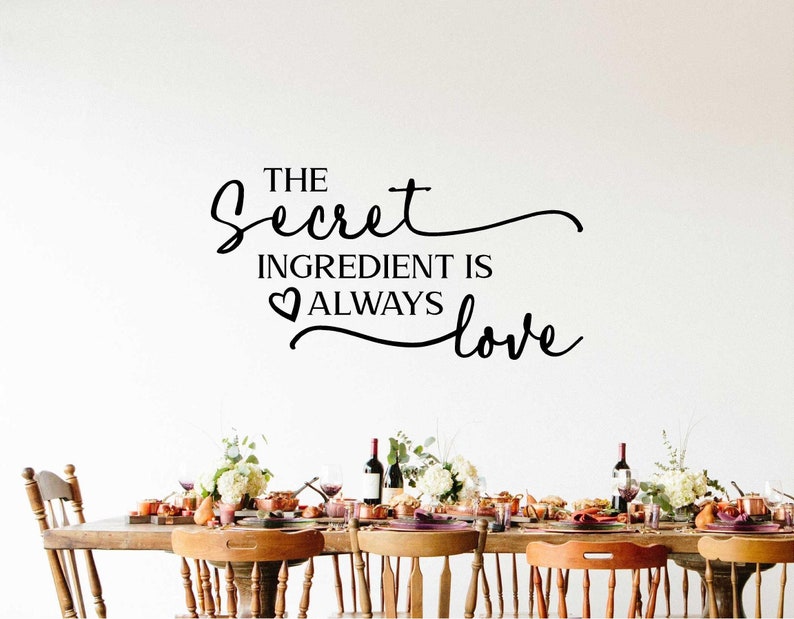 Love is the Secret Ingredient Vinyl Wall Decal: Kitchen Decor - Etsy