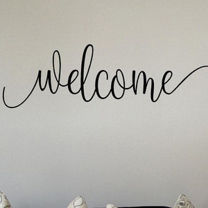 Welcome Vinyl Wall Decal Home Decor Wall Decal Door Decal - Etsy
