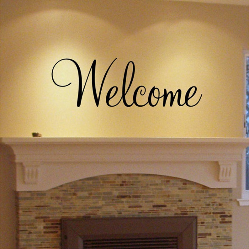 Welcome Vinyl Wall Decal. Welcome Decal Home Decor Home - Etsy