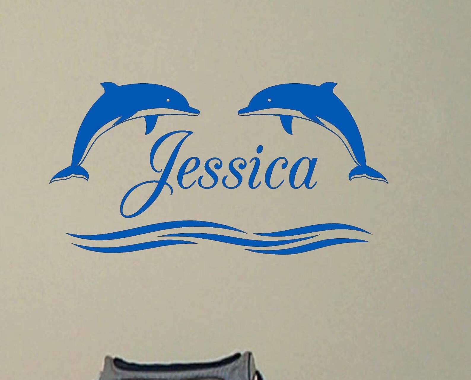 Dolphins With Name Personalized Vinyl Wall Decal. Perfect for - Etsy