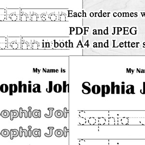Custom Name Tracing, Personalized Tracing, Handwriting Practice, Name ...