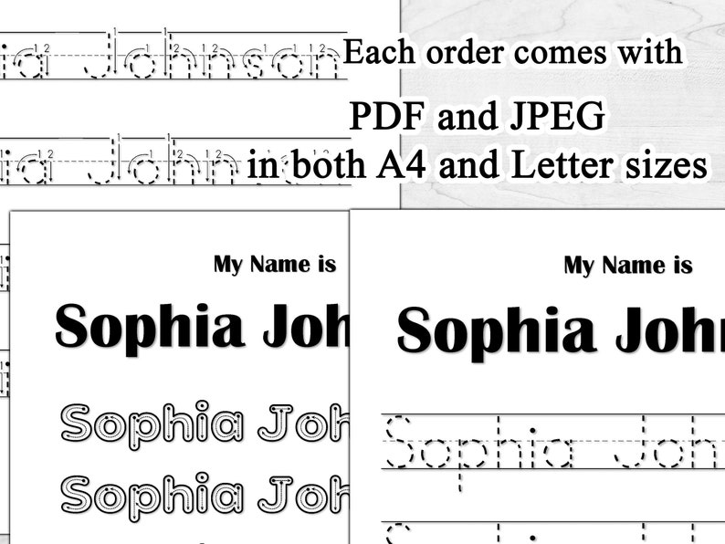 Custom Name Tracing, Personalized Tracing, Handwriting Practice, Name ...