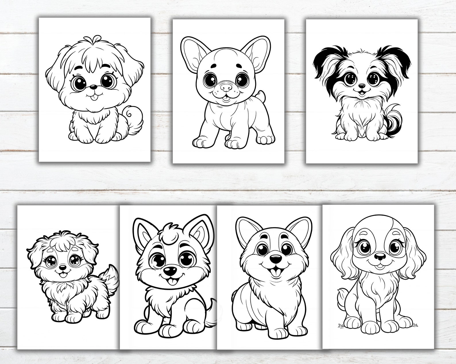 Kawaii Coloring Pages for Kids Puppy Coloring Pages for Dog Lovers Dog ...