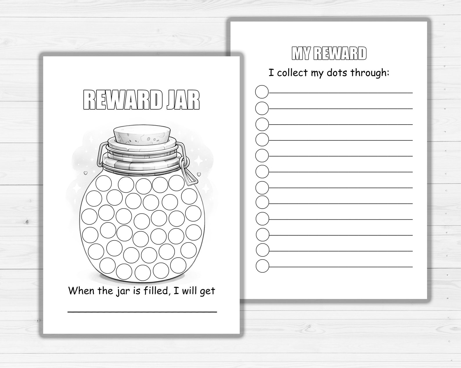 Reward Jar Chart for Kids Reward Chart for Kids Reward Jar for Kids ...