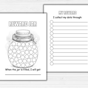 Reward Jar Chart for Kids Reward Chart for Kids Reward Jar for Kids ...
