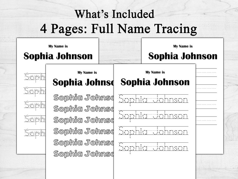 Custom Name Tracing, Personalized Tracing, Handwriting Practice, Name ...
