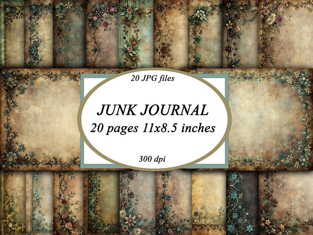 Gothic Junk Journal Pages Borders Frames Junk Journal Printable Pages ...