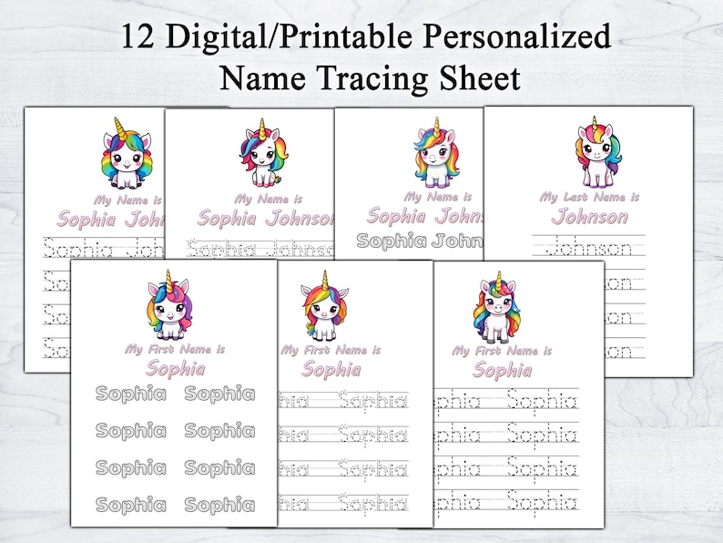 Handwriting Practice, Custom Name Tracing Sheet, Personalized Tracing ...