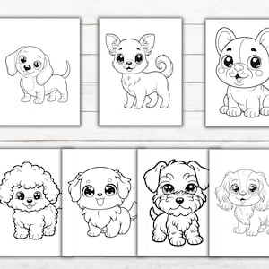 Kawaii Coloring Pages for Kids Puppy Coloring Pages for Dog Lovers Dog ...