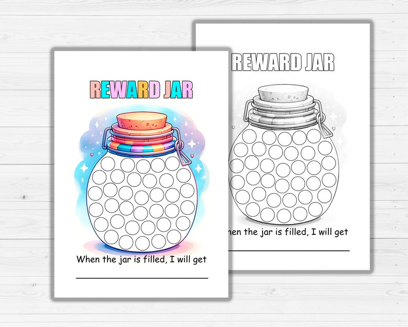 Reward Jar Chart for Kids Reward Chart for Kids Reward Jar for Kids ...