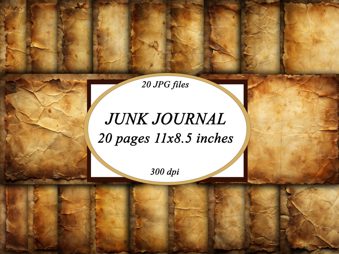 Vintage Old Junk Journal Pages Burn Paper Scrapbooking Pages Empty ...