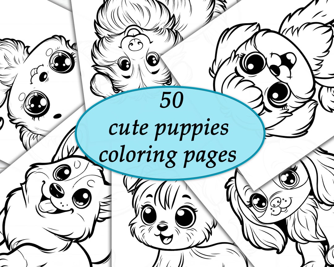 Kawaii Coloring Pages for Kids Puppy Coloring Pages for Dog Lovers Dog ...