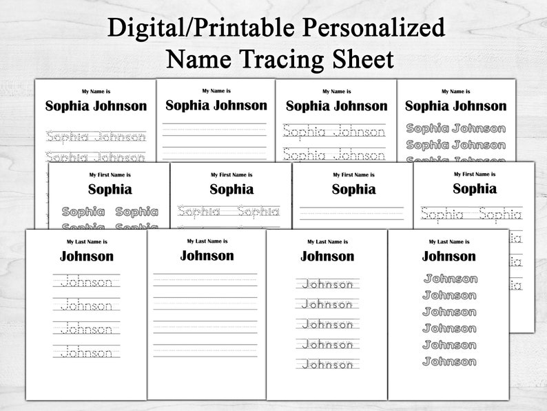 Custom Name Tracing, Personalized Tracing, Handwriting Practice, Name ...