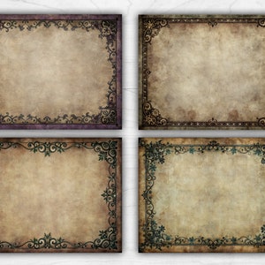 Gothic Junk Journal Pages Borders Frames Junk Journal Printable Pages ...