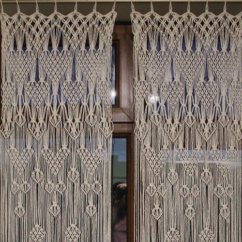 Macrame Curtain. Macrame Panel Macrame Wall Art. | Etsy