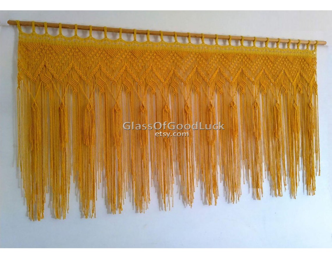 Decor Macrame Valance. Macrame Curtain..macrame Wall | Etsy