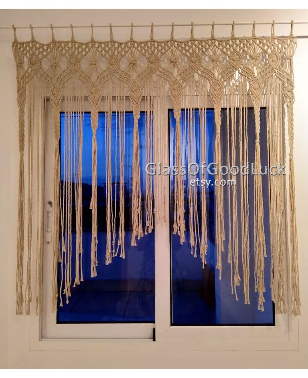 Decor Macrame Valance. Macrame Wall Hanging. Macrame Curtain.macrame ...