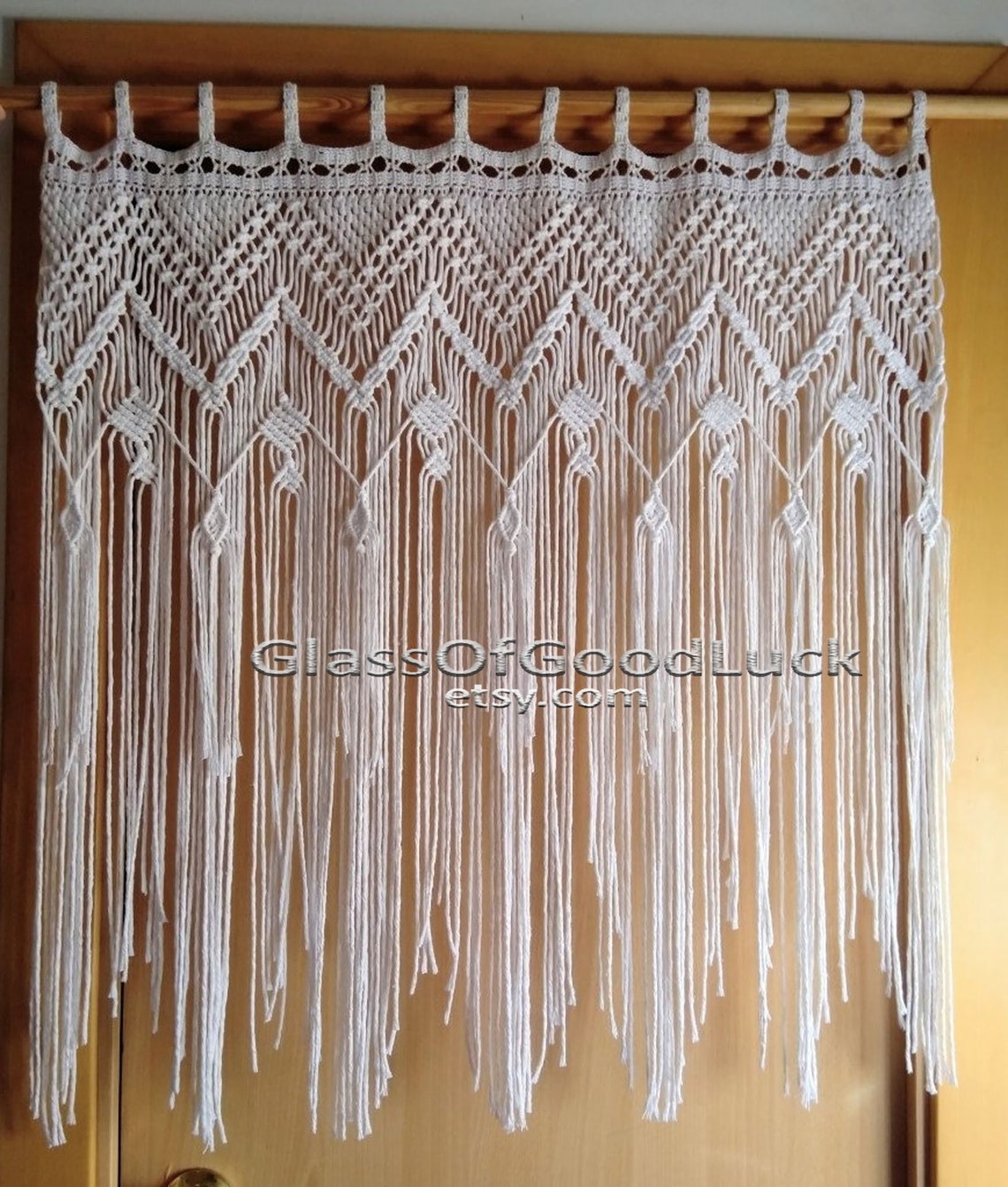 Decor Macrame Valance. Macrame Curtain..macrame Wall - Etsy