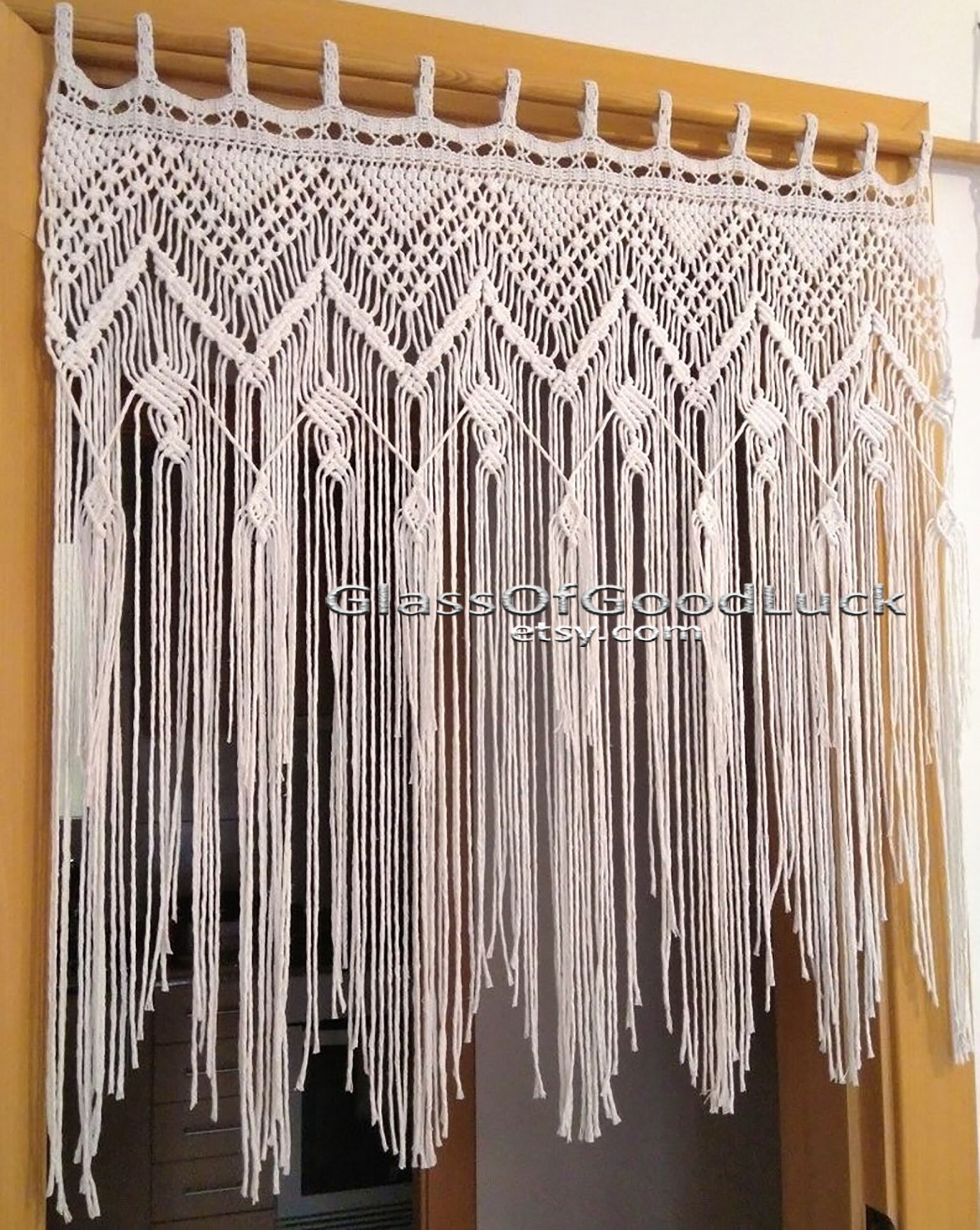 Decor Macrame Valance. Macrame Curtain..macrame Wall - Etsy