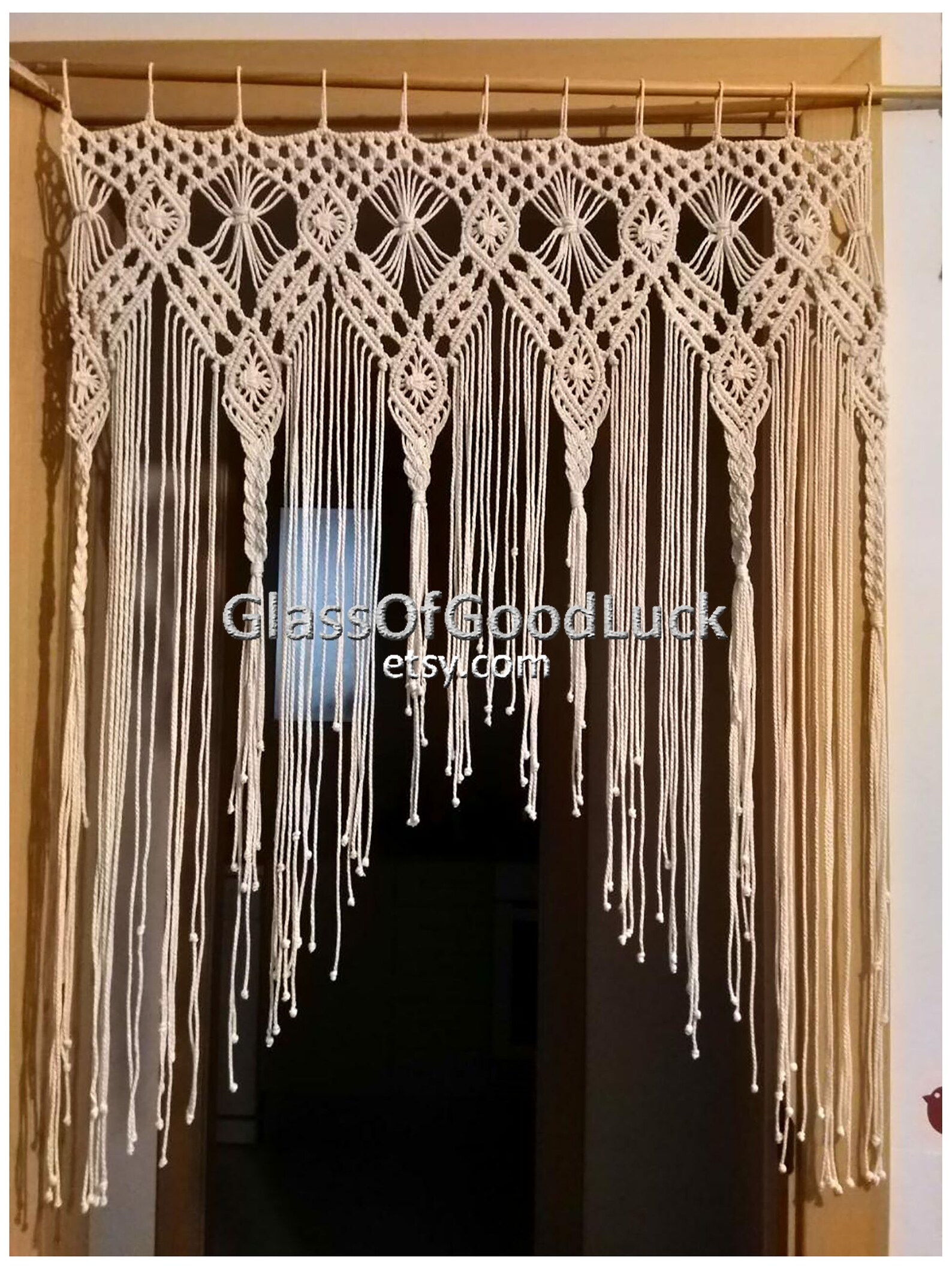 Decor Macrame Valance. Macrame Wall Hanging. Macrame - Etsy