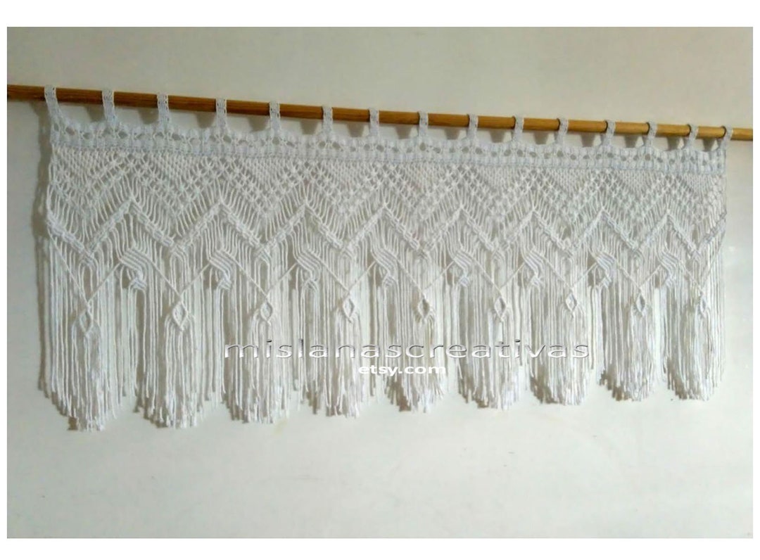 Decor Macrame Valance. Macrame Curtain..macrame Wall Hanging.macrame ...