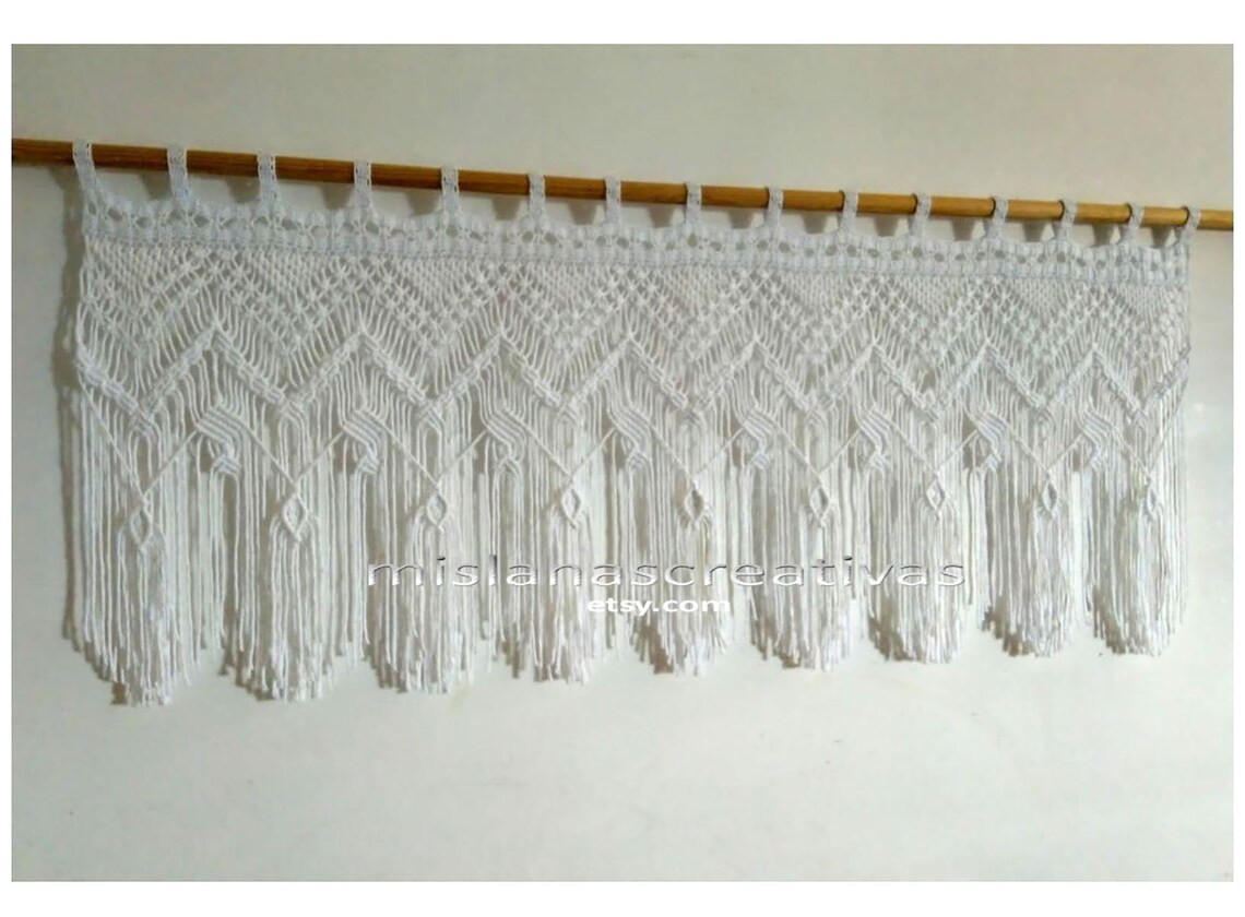 Decor Macrame Valance. Macrame Curtain..macrame Wall - Etsy
