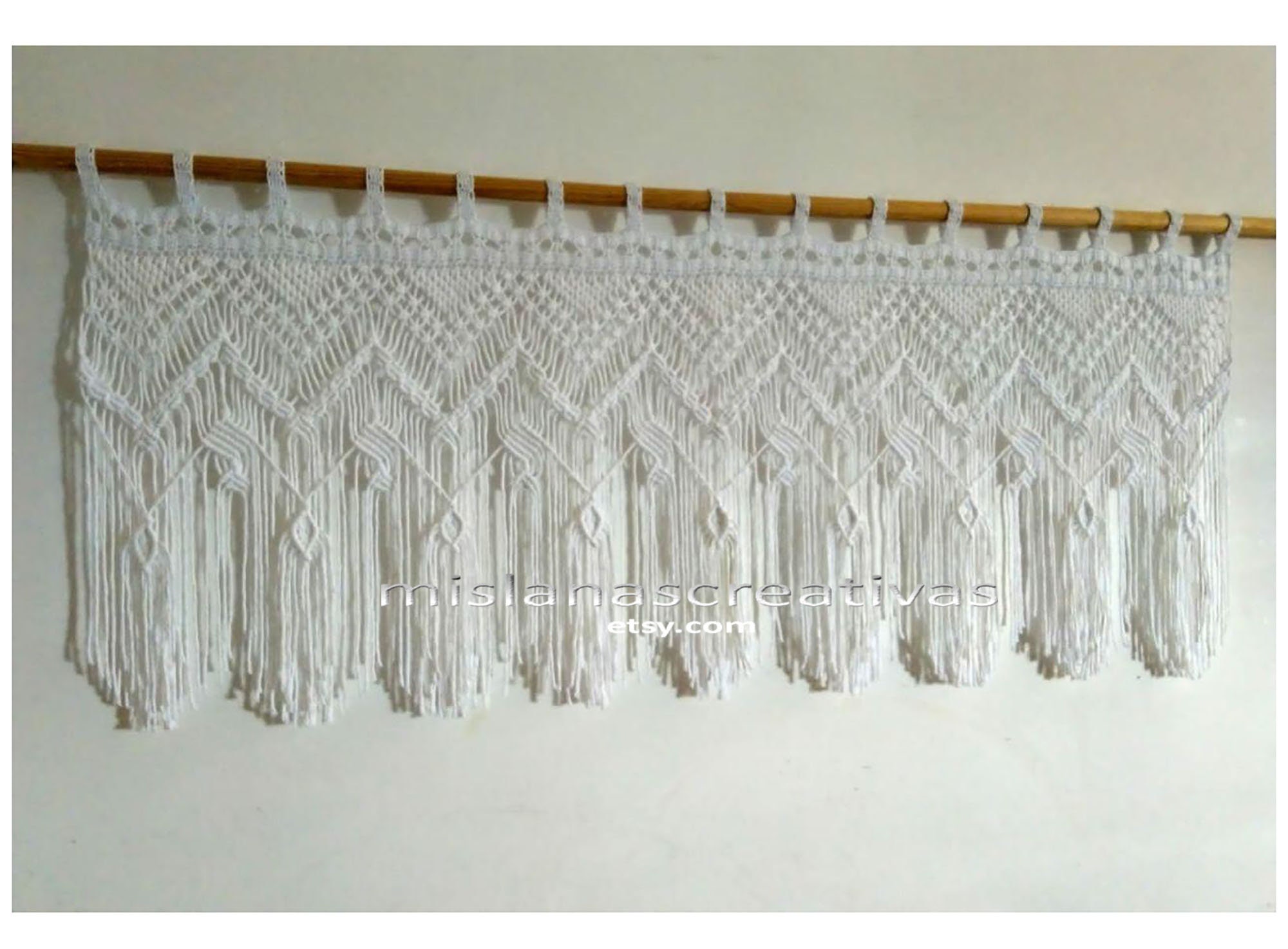 Decor Macrame Valance. Macrame Curtain..macrame Wall - Etsy