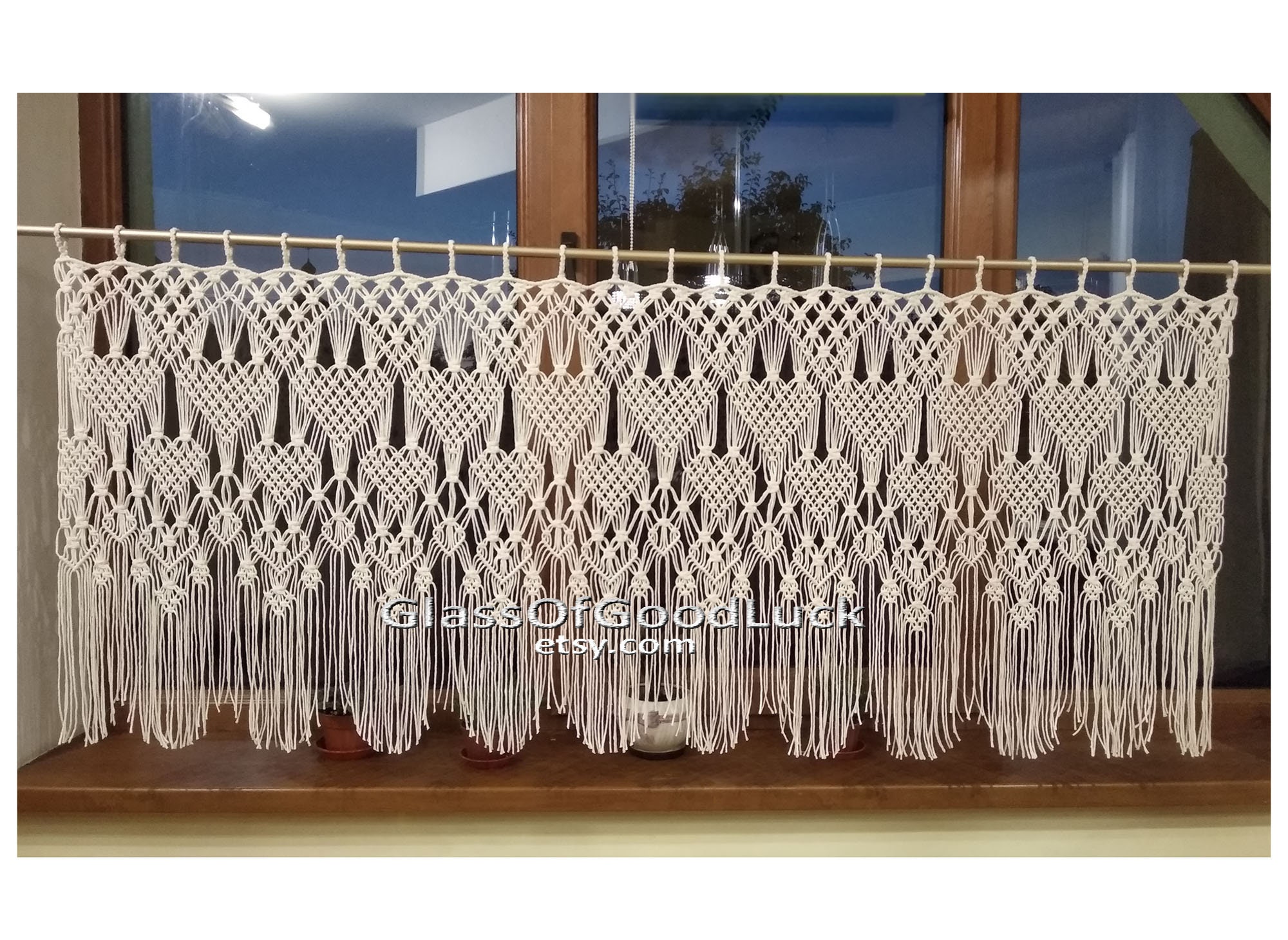 Decor Macrame Valance Banner Macrame Natural Cotton - Etsy