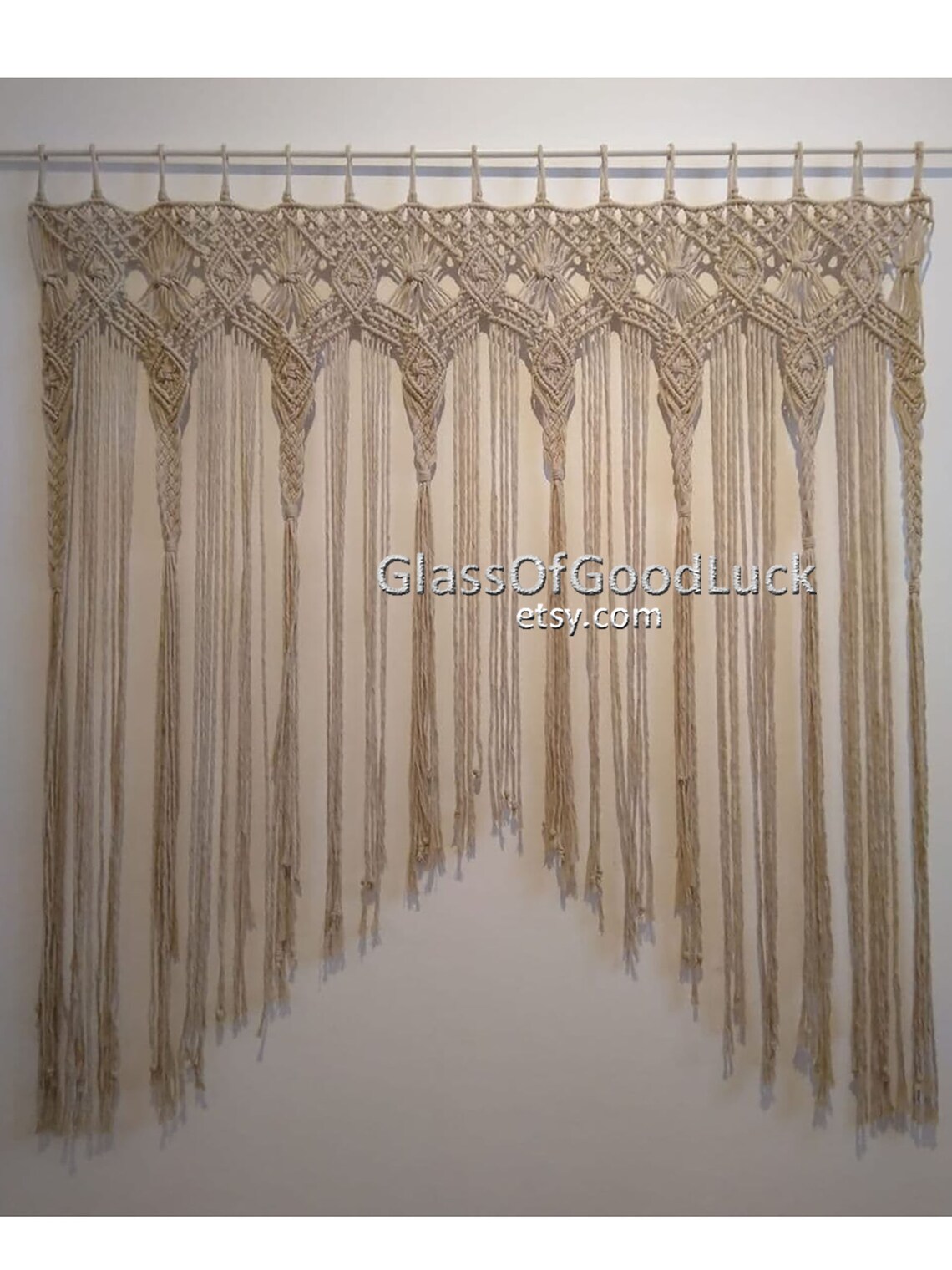 Decor Macrame Valance. Macrame Wall Hanging. Macrame Curtain.macrame ...